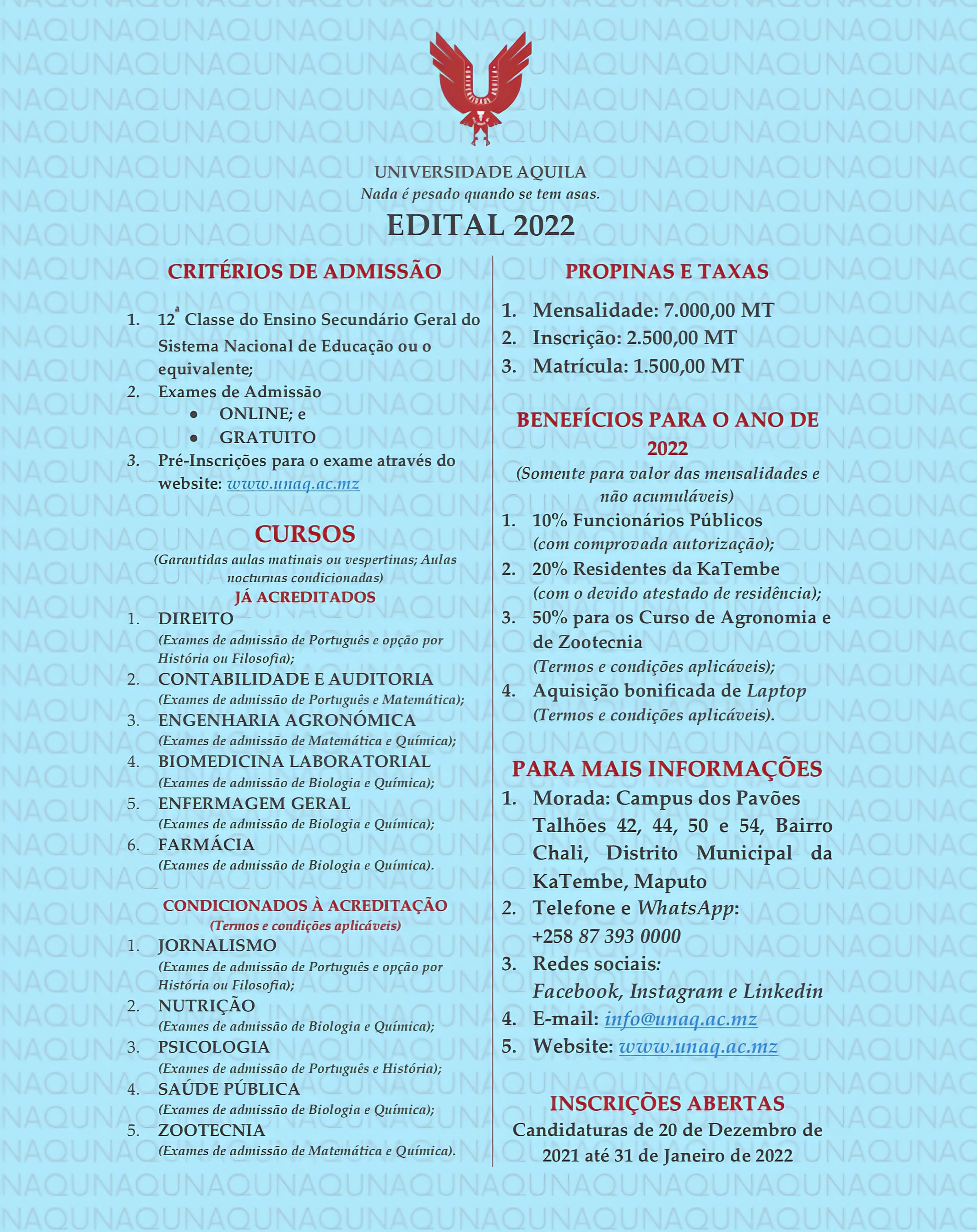 NOTÍCIAS - Universidade Aquila (UNAQ)